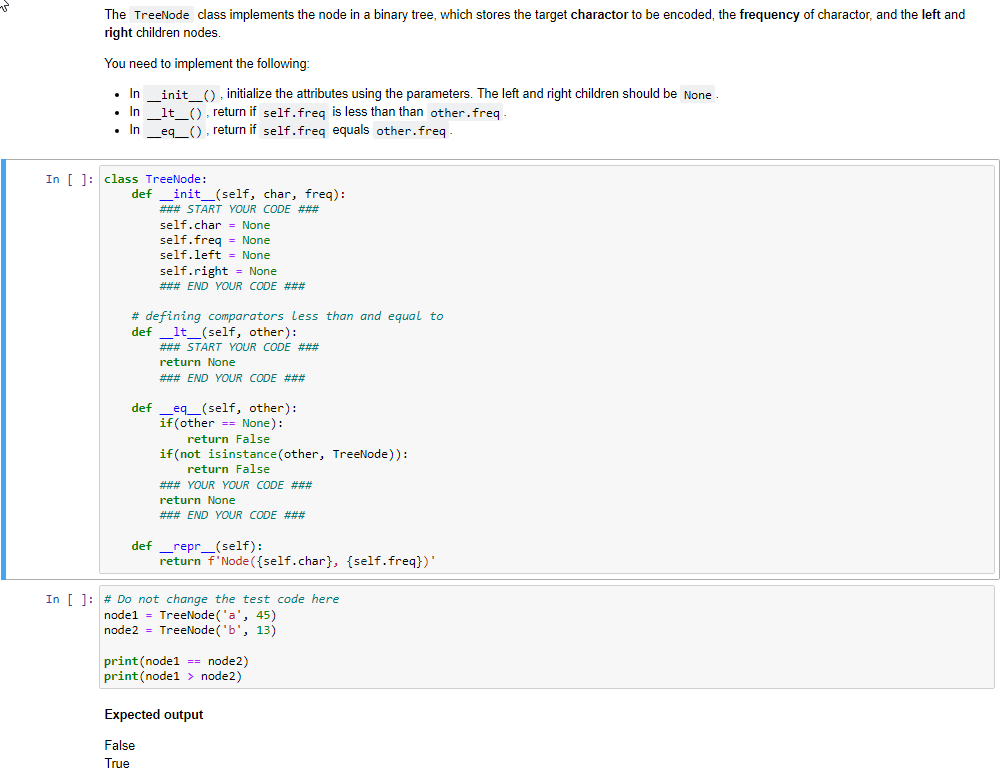 Solved The Treenode Class Implements The Node In A Binary 