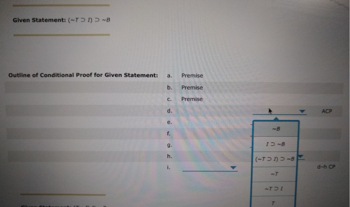 Solved 1 The Conditional Proof Method (CP) The conditional | Chegg.com