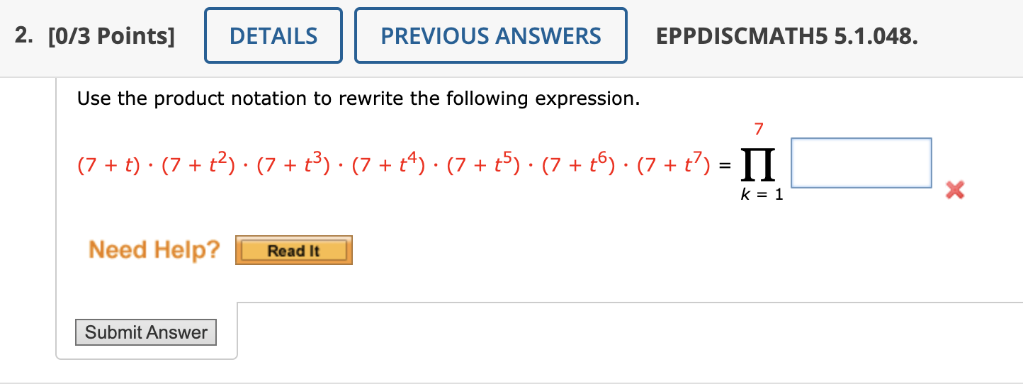 Solved 2. [0/3 Points] DETAILS PREVIOUS ANSWERS EPPDISCMATH5 | Chegg.com