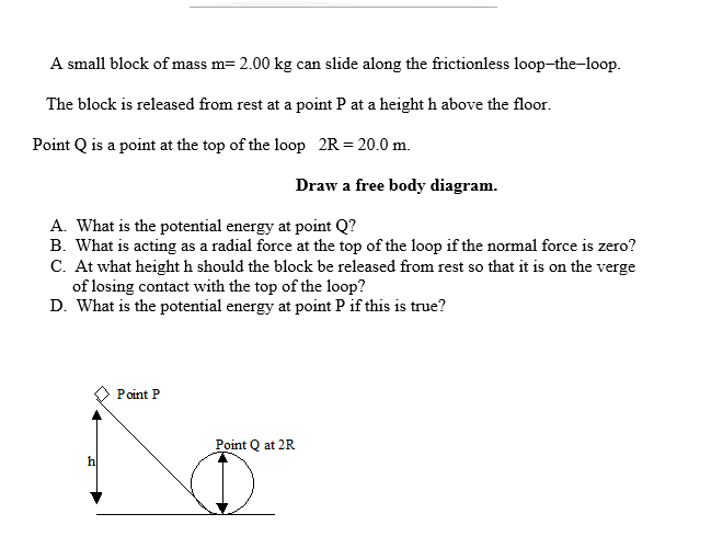 Solved A small block of mass m=2.00 kg can slide along the | Chegg.com