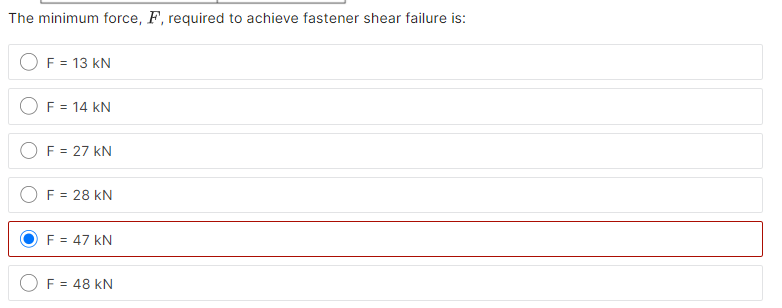 Solved 2. Net Section Tension Failure Calculation 0/1 point | Chegg.com