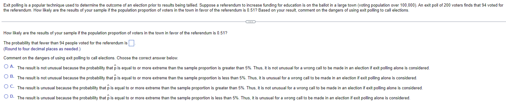 Solved Ch 8 ﻿and 9 ﻿question 3 ﻿How likely are the results | Chegg.com
