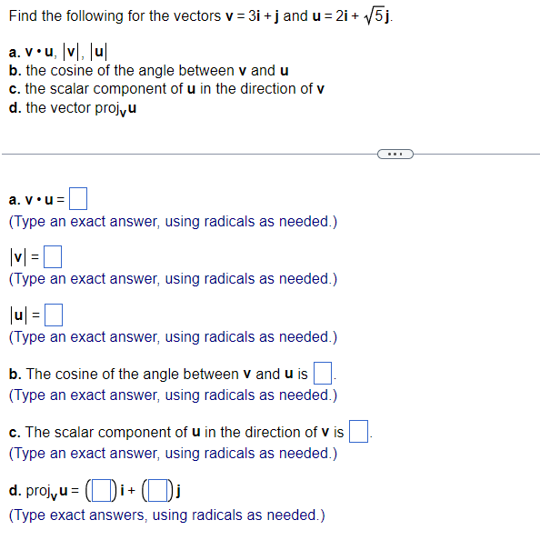 Solved Find the following for the vectors \\( \\mathbf{v}=3 | Chegg.com