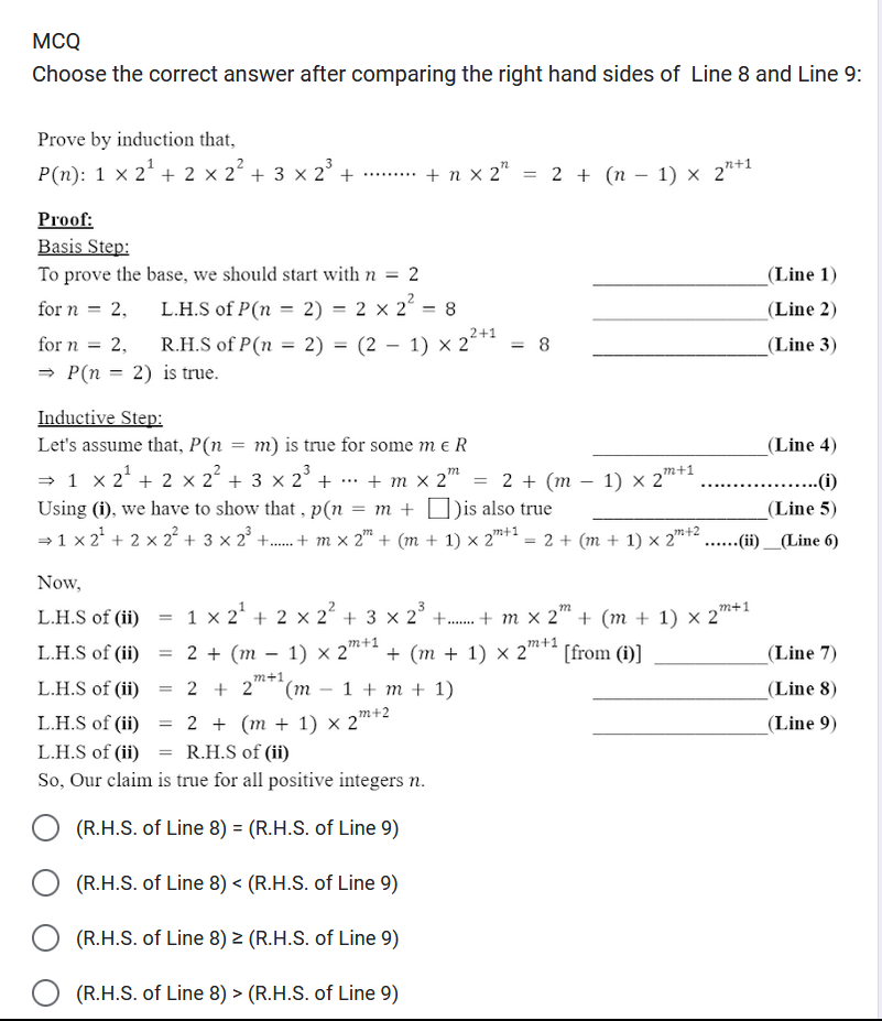 Solved MCQ Choose the correct answer after comparing the | Chegg.com