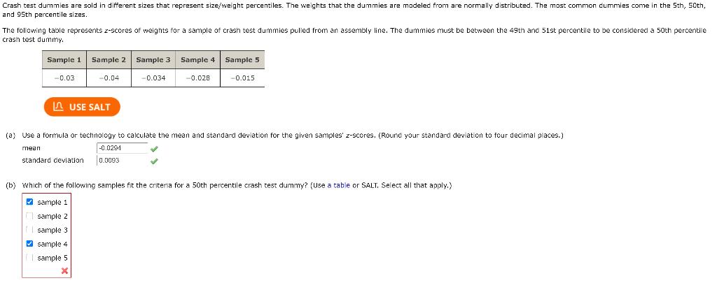 Solved Crash test dummies are sold in different sizes that | Chegg.com