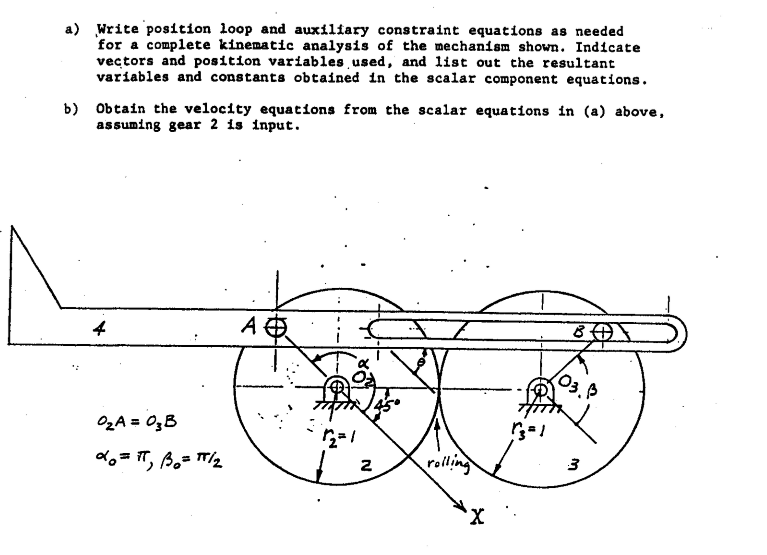 Solved a) Write position loop and auxiliary constraint | Chegg.com