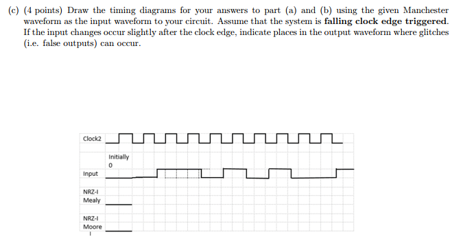 6. (12 points) The Manchester and NRZ-Inverted codes | Chegg.com