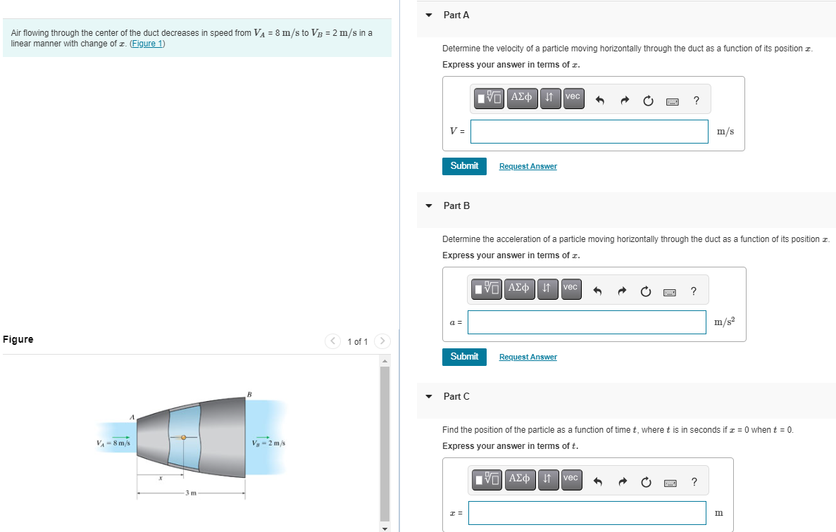Solved Air flowing through the center of the duct decreases | Chegg.com