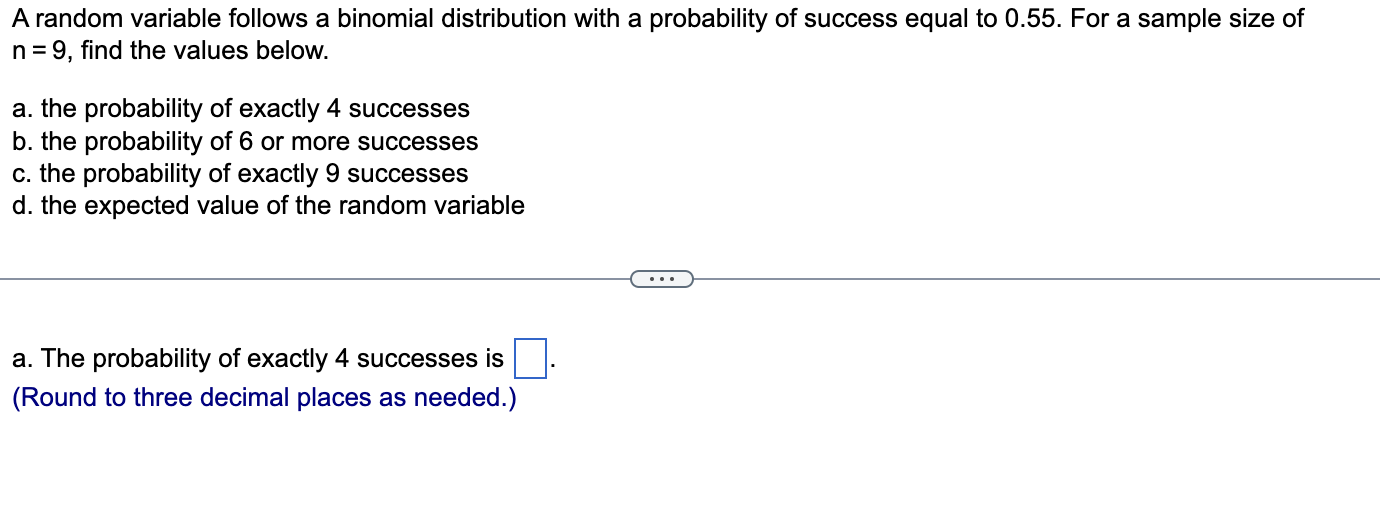 A random variable follows a binomial distribution | Chegg.com