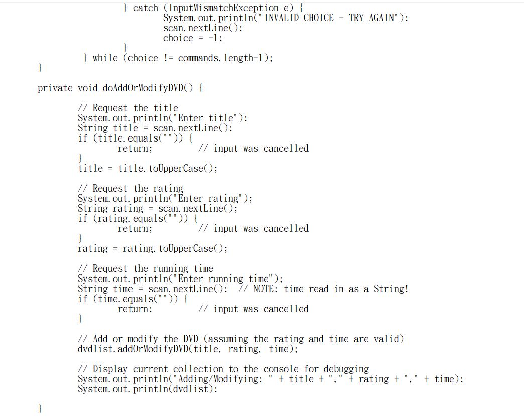 Solved The DVD Manager Application Java Files DVD.java - A | Chegg.com