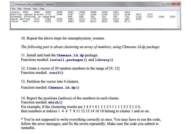 Solved 3. Load data using read.table ) function | Chegg.com