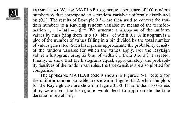EXAMPLE 3.5-3. We use MATLAB to generate a sequence | Chegg.com