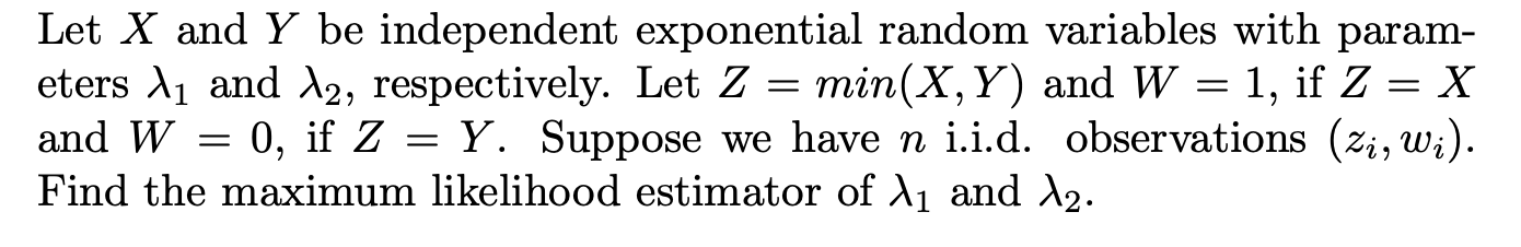 Solved Let X and Y be independent exponential random | Chegg.com