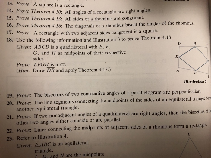 Solved 13. Prove: A square is a rectangle 14. Prove Theorem | Chegg.com