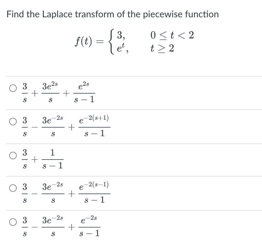 Find the Laplace transform of the piecewise | Chegg.com
