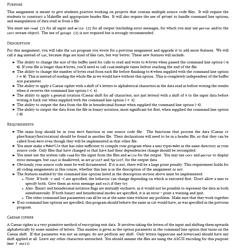 NEED SOURCE CODE C++ FOR ONLY dog.cpp and dog.h !!!! | Chegg.com