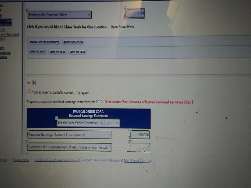 Solved Exercise 4-9 (Part Level Submission) Presented below | Chegg.com