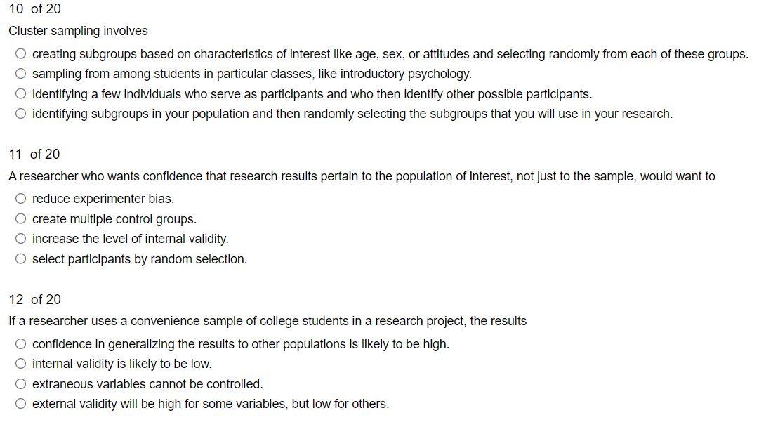 Solved Cluster sampling involves creating subgroups based on | Chegg.com