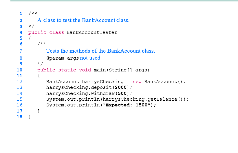 Solved Activity 1. Modify the BankAccount class by adding | Chegg.com