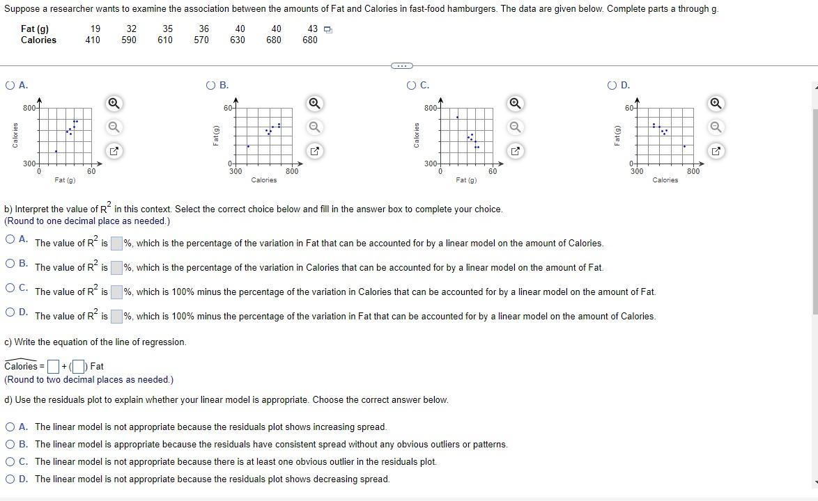 Solved b) Interpret the value of R2 in this context. Select | Chegg.com