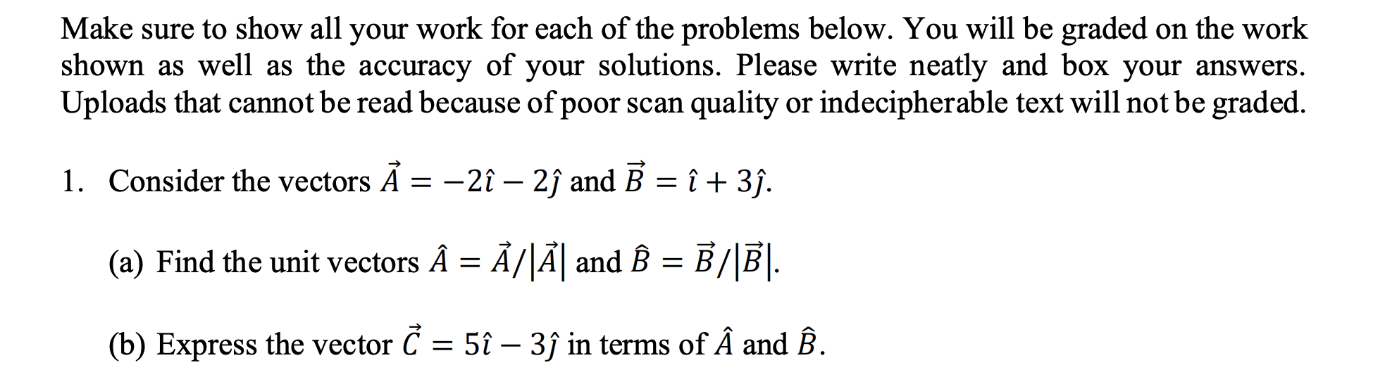 Solved Make sure to show all your work for each of the | Chegg.com