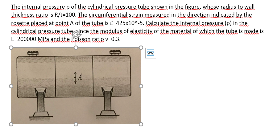Solved The internal pressure p of the cylindrical pressure | Chegg.com