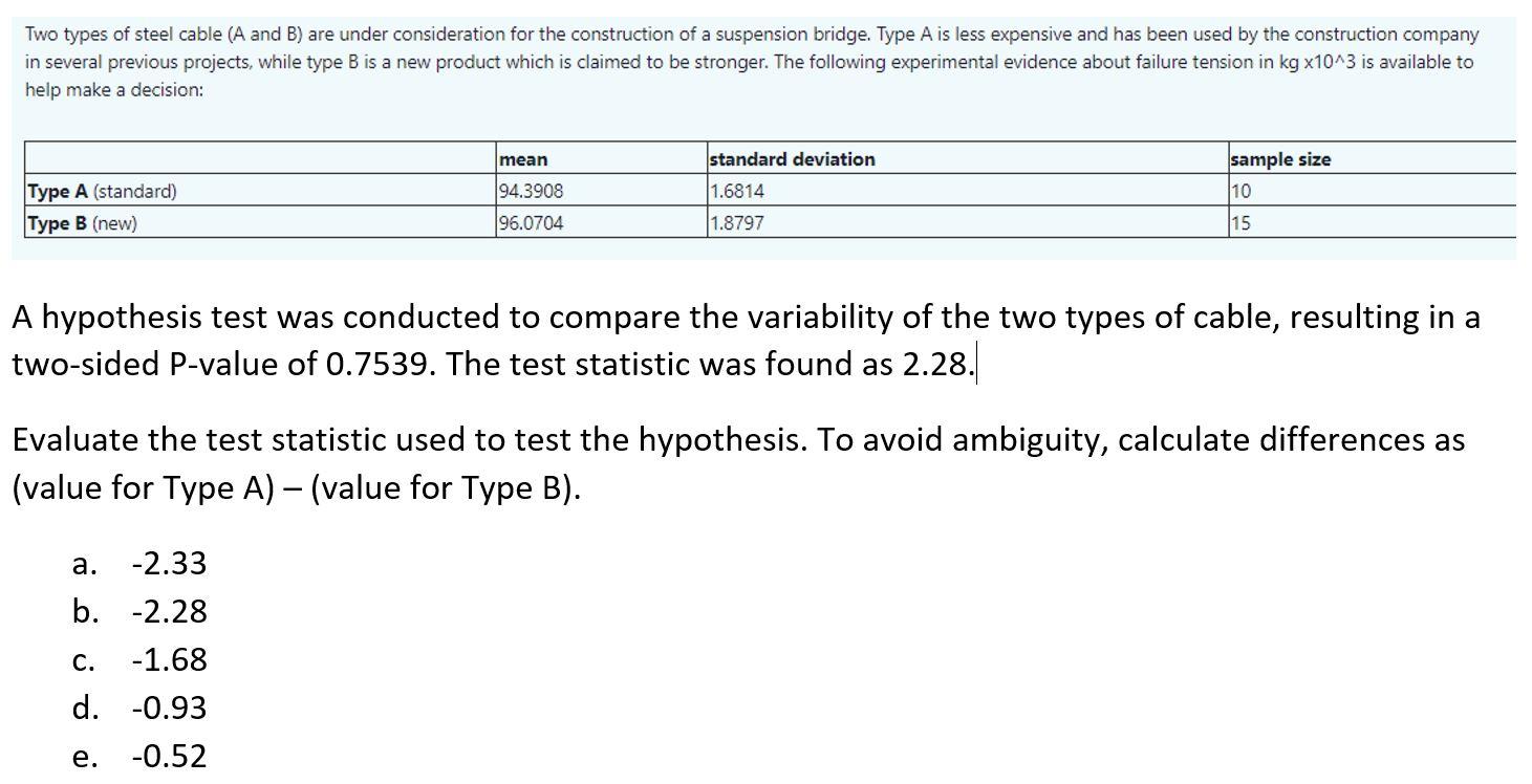 Solved in several previous projects, while type B is a new | Chegg.com