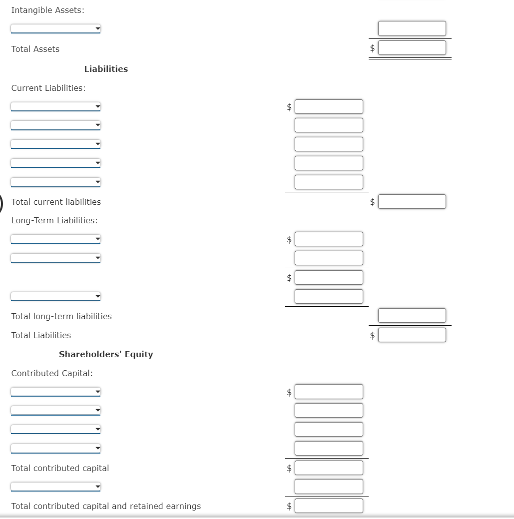 Shareholders' Equity Contributed Capital Total | Chegg.com