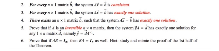 Solved 2. For every n x 1 matrix b, the system Ax = b is | Chegg.com