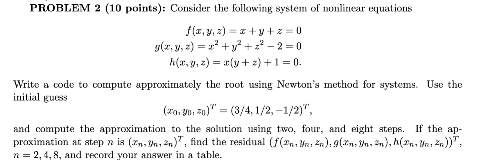 Solved Problem 2 10 Points Consider The Following System 
