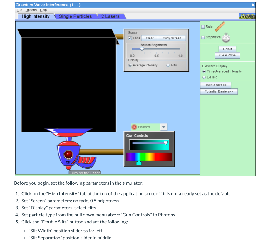 Solved Double Slit Interference Lab Quantum Waves Chegg