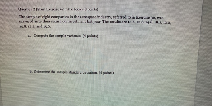 Solved Question 3 (Short Exercise 42 in the book) (8 points) | Chegg.com
