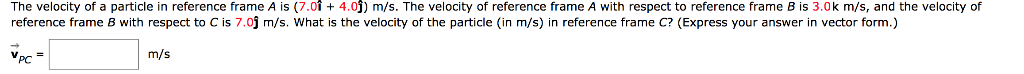 Solved The velocity of a particle in reference frame A is | Chegg.com