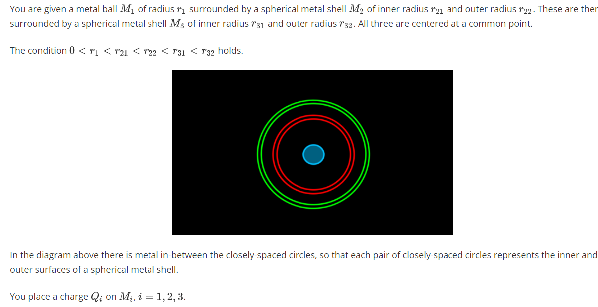 Solved You are given a metal ball M₁ of radius ₁ surrounded | Chegg.com