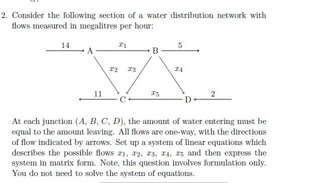 Solved Consider the following section of a water | Chegg.com