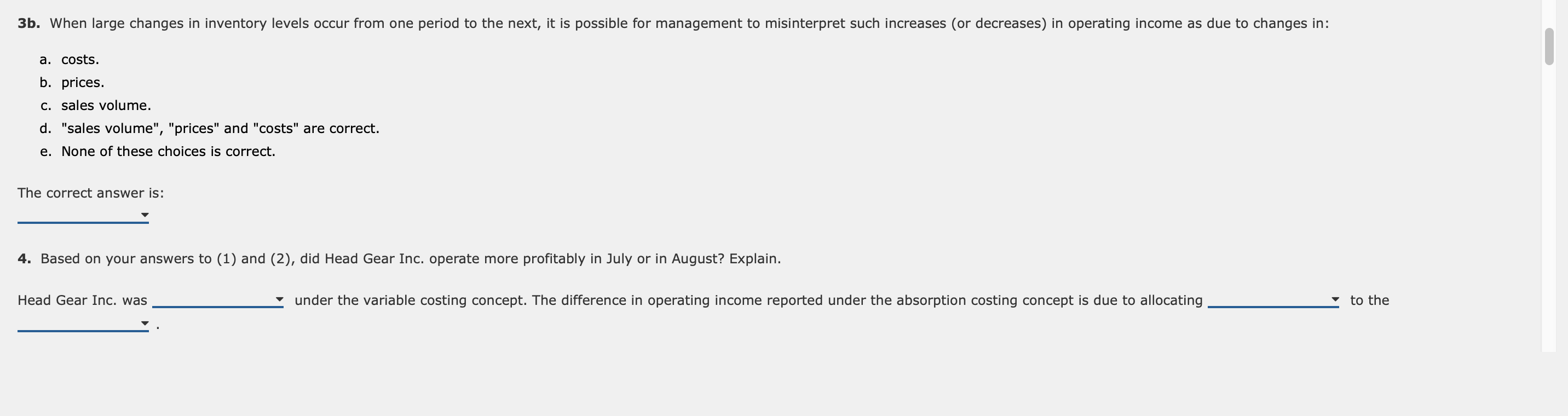 Solved 18. PR.07.03B.ALGO (Algorithmic) Absorption and | Chegg.com