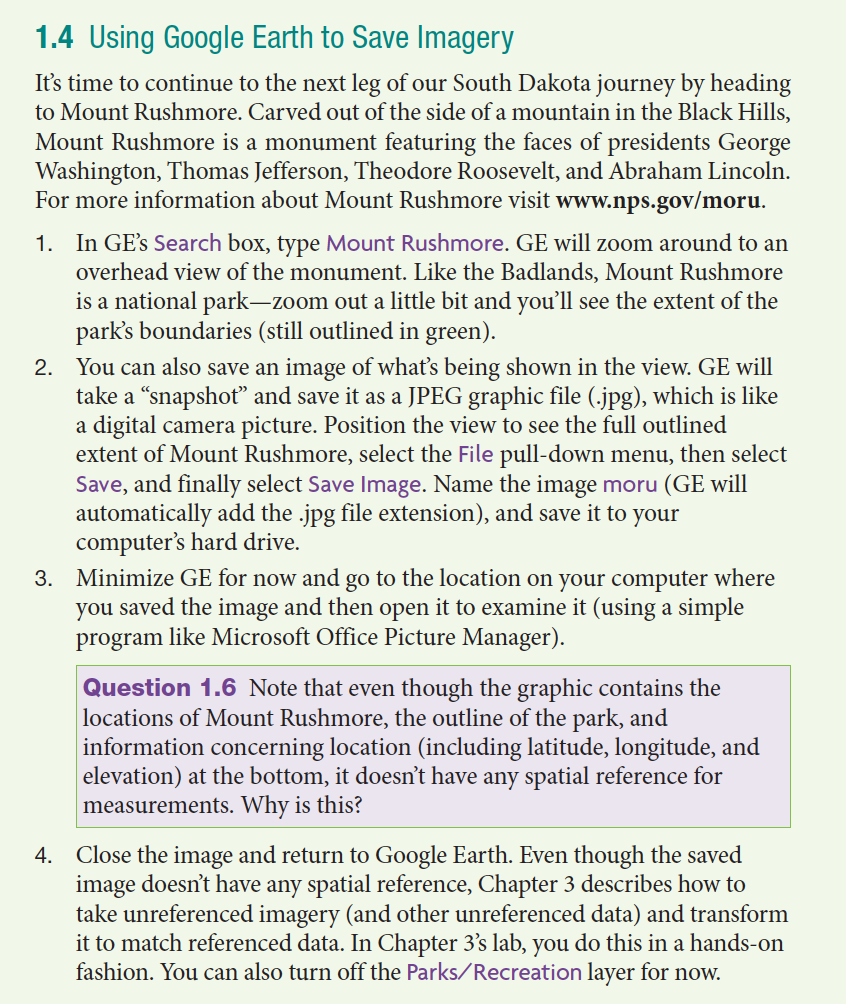Solved Chapter 1 IT'S A GEOSPATIAL WORLD OUT THERE 5. Click | Chegg.com