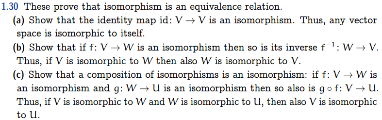 Solved 1.30 These prove that isomorphism is an equivalence | Chegg.com