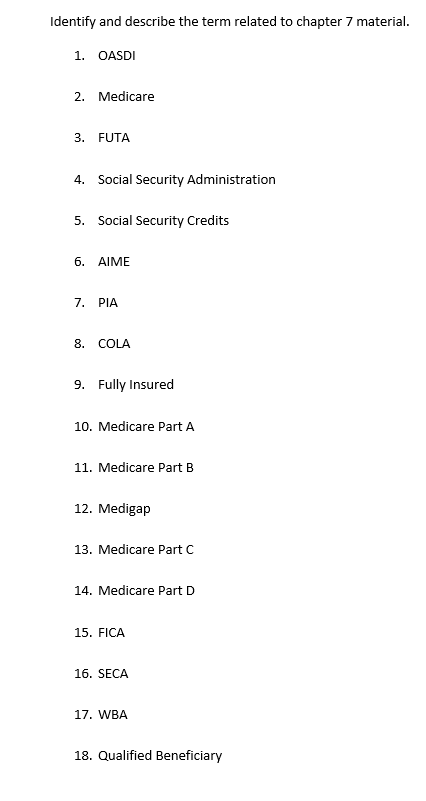 Solved Identify and describe the term related to chapter 7 | Chegg.com