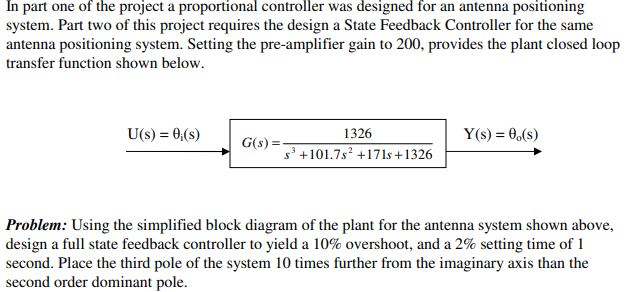 1. Write the SS equations for the plant in controller | Chegg.com