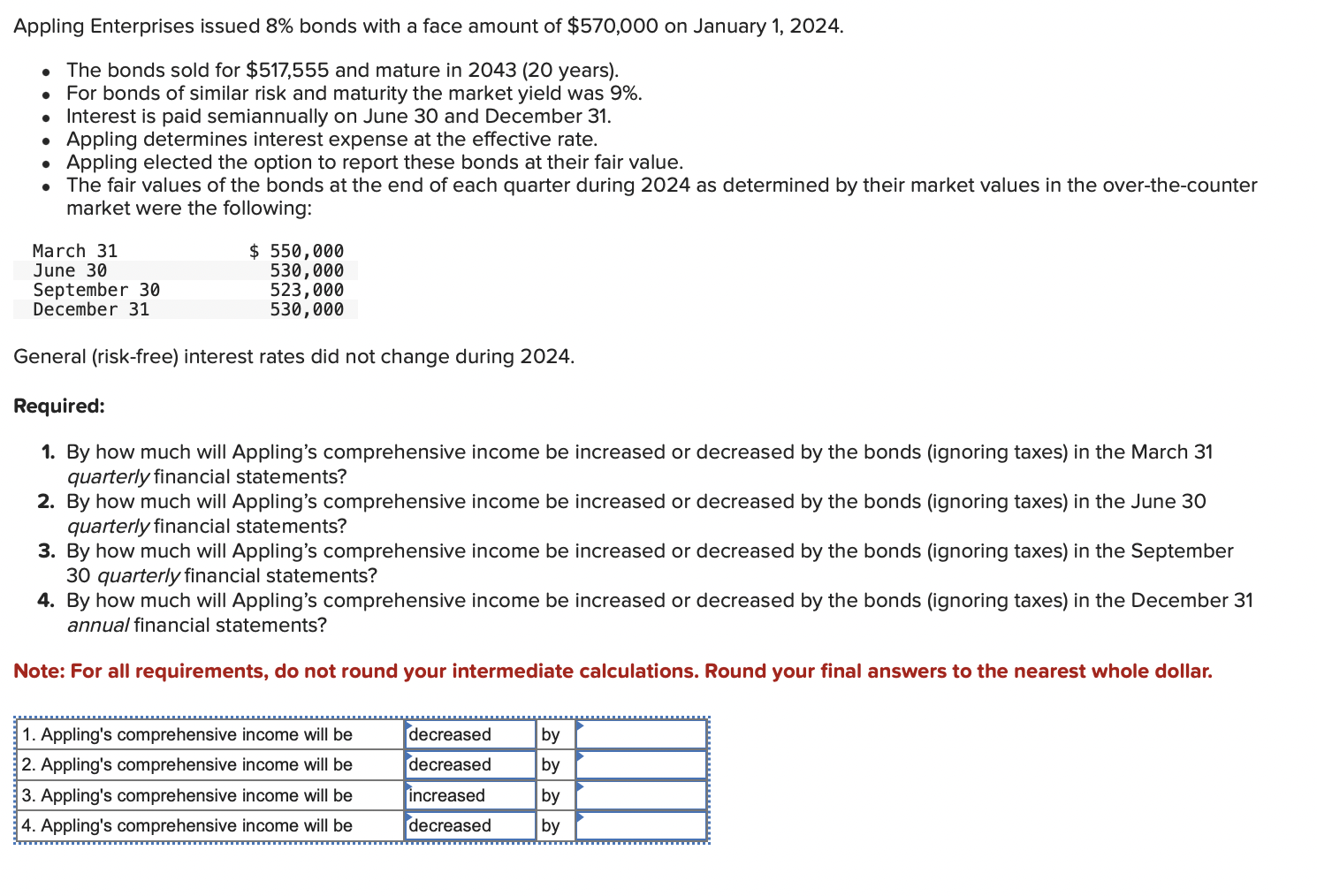 Solved Appling Enterprises Issued 8 Bonds With A Face Chegg