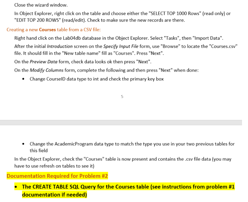 Solved Open Microsoft SQL Server Management Studio When | Chegg.com