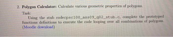 Solved 2. Polygon Calculator: Calculate various geometric | Chegg.com