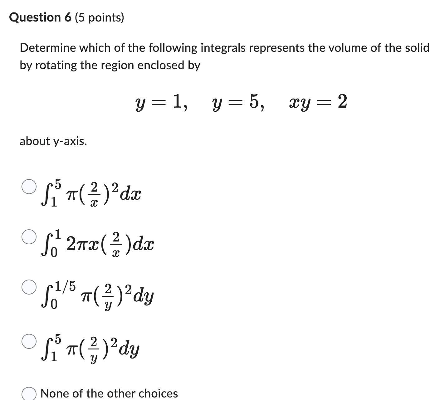 Solved Question 6 (5 ﻿points)Determine which of the | Chegg.com