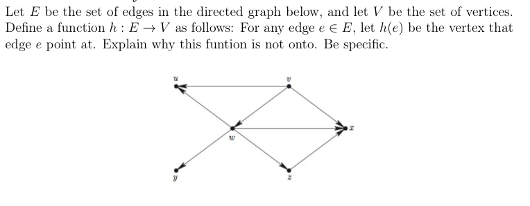 Solved Let E be the set of edges in the directed graph | Chegg.com