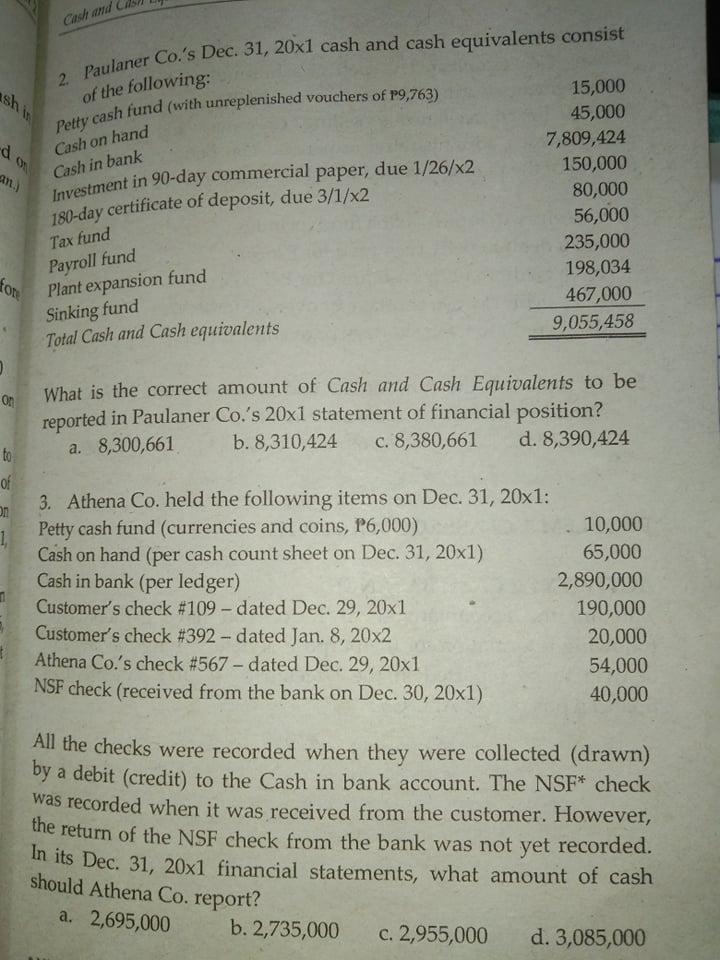 Solved Dec. 31, PROBLEM 4: MULTIPLE CHOICE-COMPUTATIONAL 1. | Chegg.com