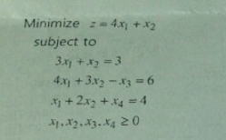 Solved Use the two-phase method to calculate the initial | Chegg.com