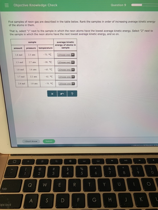 Solved E Objective Knowledge Check Question 9 Five samples | Chegg.com