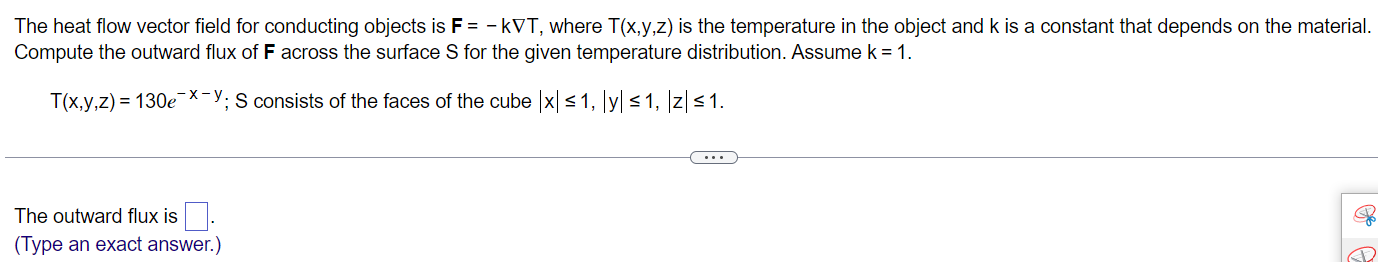 Solved The heat flow vector field for conducting objects is | Chegg.com
