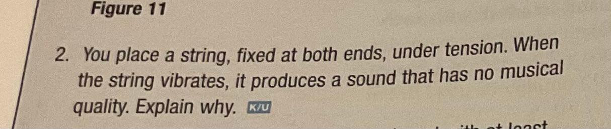 Solved 2. You place a string, fixed at both ends, under | Chegg.com